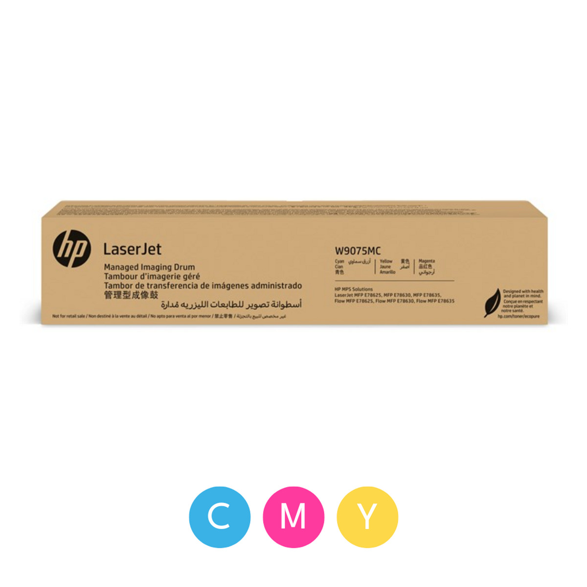 Cilindro HP W9075MC Original para E78625 E78630 E78635